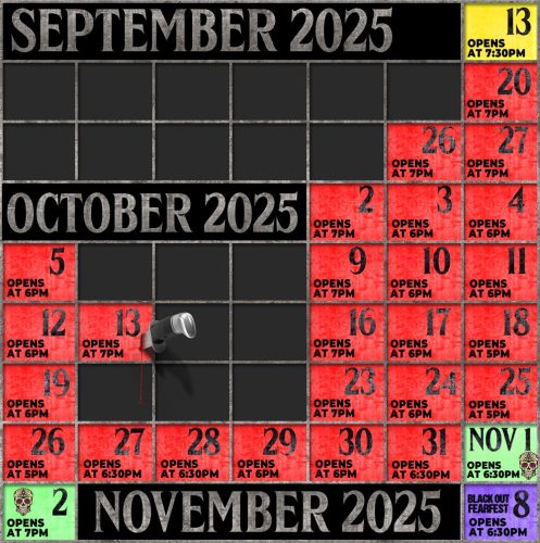 Dates and Times for The Mortuary - New Orleans Haunted Mansion